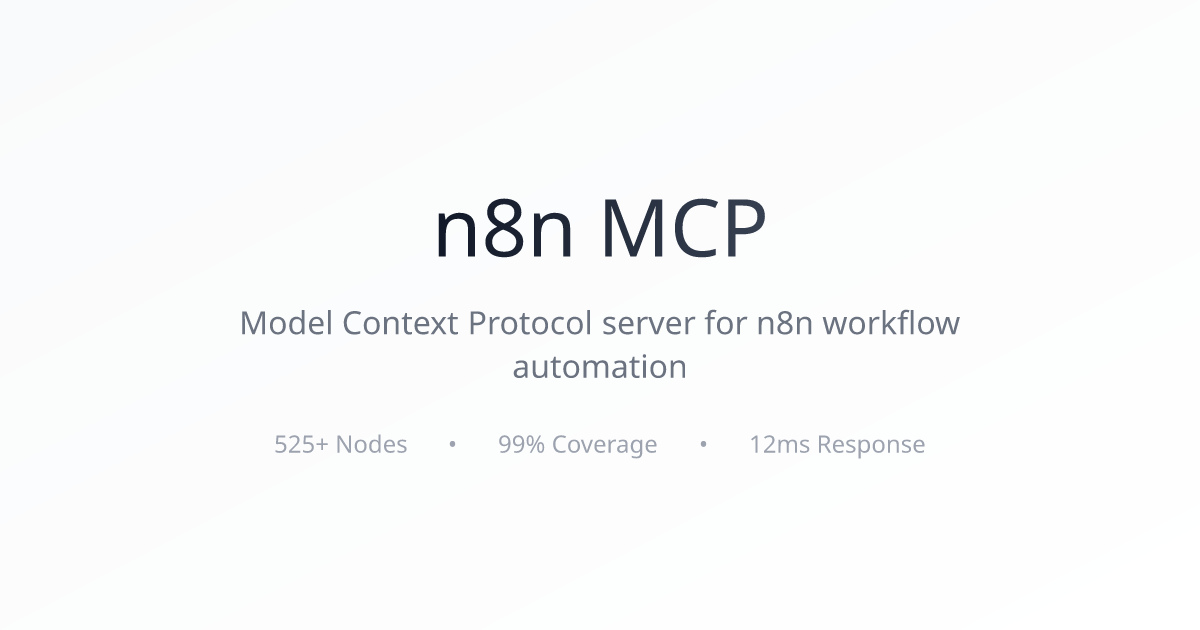 n8n MCP - AI-Powered n8n Workflow Automation